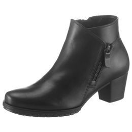 Ankleboots Gabor "Palma", Damen, Gr. 38,5, schwarz, Kalbsleder, unifarben, Schuhe Ankleboots, mit Zierrei&szlig;verschluss an der Au&szlig;enseite, G-Weite