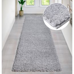 Hochflor-Teppich OTTO HOME "Viva Shaggy, in Standard- und Premium-Qualit&auml;t, 30 mm oder 45 mm H&ouml;he" Gr. 11, grau (hellgrau), B:67cm H:30mm L:230cm, Kunstfaser, Teppiche, Hochflor-Teppich, Uni Farben, einfarbig, besonders weich und kuschelig, Kundenliebling