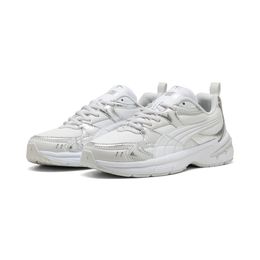 Sneaker Puma "MILENIO TECH 2000 METALLIC WHISPER", Damen, Gr. 39, Puma wei&szlig;, feather gray, Puma silber, Textil, unifarben, Schuhe Sneaker, atmungsaktives Textil-Obermaterial, leicht profilierte Gummilaufsohle