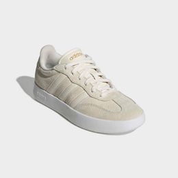 Sneaker adidas Sportswear "BARREDA", Damen, Gr. 38,5, beige (wonder wei&szlig;, wonder wei&szlig;, gold metallic), Leder, Synthetik, Schuhe Sneaker, inspiriert vom Design des adidas handball spezial, Topseller