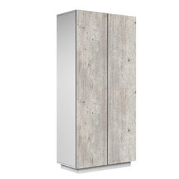 Aktenschrank Home Affaire "Coro, Mehrzweckschrank, B&uuml;roschrank mit 2 T&uuml;ren", wei&szlig; (wei&szlig; matt, beton), B:79,2cm H:166cm T:38cm, FSC-zertifizierter Holzwerkstoff, Schr&auml;nke, Aktenschrank, & verstellbare Einlegeb&ouml;den, H&ouml;he 86 oder 166 cm, Made in Italy