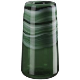 Tischvase Gilde "Verde", gr&uuml;n, B:18cm H:34cm T:18cm, Glas, Vasen, Tischvase, handgearbeitet, mundgeblasen, wasserdicht
