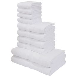 Handtuch Set OTTO HOME "Vanessa, 10-tlg Handtuch-Set, in Standard- und Premium-Qualit&auml;t, weich", wei&szlig;, 10 tlg., Premium (550g/m&sup2;), Walkfrottee, Walkfrottee, Obermaterial: 100% Baumwolle, Handtuch-Sets, Handtuch Set, 100% Baumwolle, Duscht&uuml;cher, Handt&uuml;cher, G&auml;stet&uuml;cher, mit Bord&uuml;re, Topseller
