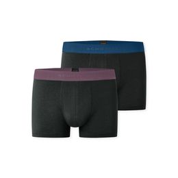 Lange Unterhose Schiesser "95/5 Multipacks", Herren, Gr. 8, sortiert 11, Single Jersey, Obermaterial: 95% Baumwolle, 5% Elasthan, eng, Unterhosen Lange Unterhose, mit farblich abgesetztem, sportlichem Logo-Webgummibund