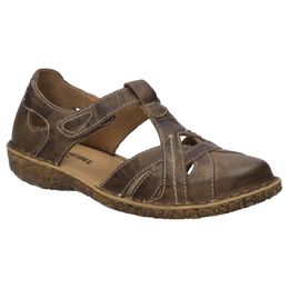 Klettschuh Josef Seibel "ROSALIE 29", Damen, Gr. 39, braun, Leder, Schuhe Klettschuh, Spangenschuh, Sandale, Komfortschuh mit modischer T-Spange