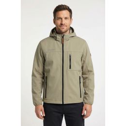 Softshelljacke Camel Active, Herren, Gr. 58, gr&uuml;n (khaki), Web, Obermaterial: 100% Polyester, unifarben, gerade h&uuml;ftbedeckend, Rundhals, elastischer Bund, Jacken Softshelljacke, mit Kapuze