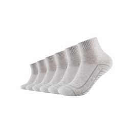 Kurzsocken Camano "ca-soft", Damen, Gr. 35-38, fog melange, Baumwollmischung, unifarben, Socken Kurzsocken, mit verst&auml;rktem Zehenbereich