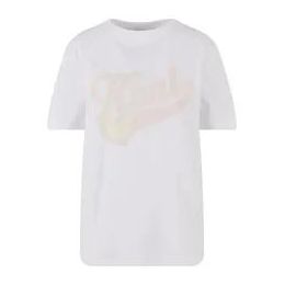 T-Shirt Karl Kani "Karl Kani Varsity Heart Os T-Shirt", Damen, Gr. M, wei&szlig;, 100% Baumwolle, bedruckt, normal, Rundhals, Shirts T-Shirt