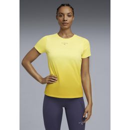 Trainingsshirt Puma "W X HYROX POLY GRAPHIC TEE", Damen, Gr. M, pineapple ice, dazzling gelb, Jersey, Obermaterial: 100% Polyester, regular fit normal, Rundhals, Shirts Trainingsshirt, Regular Fit, kurze &Auml;rmel, f&uuml;r Fitness, atmungsaktives Material