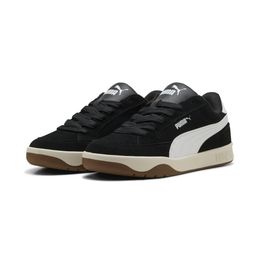 Sneaker Puma "PARK LT SD", Damen, Gr. 44,5, Puma schwarz, Puma wei&szlig;, Leder, unifarben, Schuhe Sneaker, aus Leder, mit Textil-Innenmaterial, mit Schn&uuml;rverschluss