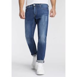 Straight-Jeans Replay "WILLBI", Damen, Gr. 36, L&auml;nge 32, medium blau 562, Denim/Jeans, Obermaterial: 99% Baumwolle, 1% Elasthan, Basic, regular fit normal, Jeans Straight-Jeans, im Regular Fit