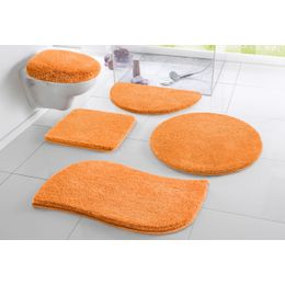 Badematte OTTO HOME "Merida, Badvorleger, Badezimmer Teppich" Gr. 81, orange (terra), H:32mm, Kunstfaser, Badematten, Badematte, Badteppich, Uni Farben, rechteckig, rund & als 2-tlg. Set erh&auml;ltlich