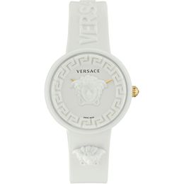 Quarzuhr Versace "MEDUSA POP", wei&szlig;, Armbanduhren, Damen, Quarzuhr, Armbanduhr, Damenuhr, Saphirglas, Swiss Made, analog