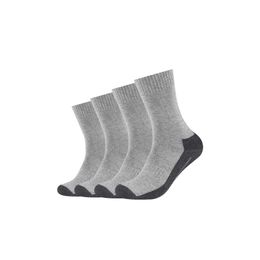 Socken Camano "function", M&auml;dchen, Gr. 35-38, grau (hellgrau, meliert), Materialmix, mehrfarbig, meliert, normal, Socken Socken, mit feuchtigkeitsregulierendem Material
