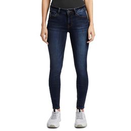 Skinny-fit-Jeans Tom Tailor Denim "JONA", Damen, Gr. 31, L&auml;nge 32, blau (schwarz stone wash denim), Denim/Jeans, Obermaterial: 72% Baumwolle, 27% Polyester, 1% Elasthan, skinny fit lang, Jeans Skinny-fit-Jeans