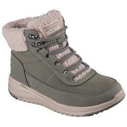 Winterboots Skechers "ON-THE-GO STELLAR", Damen, Gr. 41, olivgr&uuml;n, Lederimitat, Textil, Schuhe Winterboots, Schn&uuml;rstiefel, Trekkingschuh mit ULTRA GO D&auml;mpfung