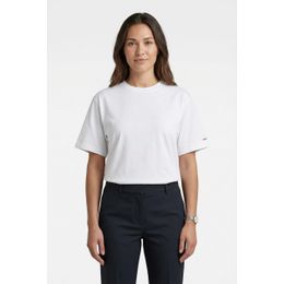 G-Star Raw T-Shirt G-STAR "Relaxed Wmn", Damen, Gr. M, wei&szlig;, Single Jersey, Obermaterial: 100% Baumwolle, unifarben, relaxed fit h&uuml;ftbedeckend, Rundhals, abgesteppte Kante, Shirts T-Shirt, Oversize mit Rundhalsform