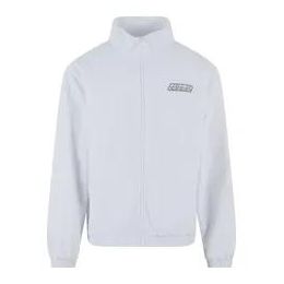 Trainingsjacke Karl Kani "Karl Kani Sport Patch Essential Trackjacket white", Herren, Gr. S, wei&szlig;, 100% Polyamid, mehrfarbig, normal, amerikanischer Ausschnitt, Jacken Trainingsjacke