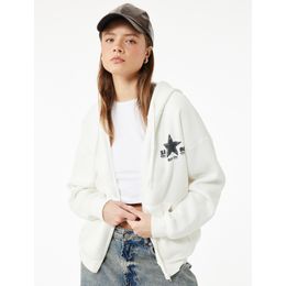 KOTON Sweatjacke Damen Gr&ouml;&szlig;e S/M elfenbein / schwarz