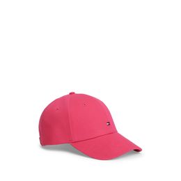 Baseball Cap Tommy Hilfiger "TH FLAG COTTON 6 PANEL CAP", Damen, eccentric magenta, Web, Baumwolle, Caps Baseball Cap, Klemmverschluss, Logopr&auml;gung UNISEX