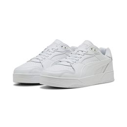 Sneaker Puma "RBD BREAK LOW", Herren, Gr. 44,5, wei&szlig; (Puma wei&szlig;, cool light gray, Puma schwarz), Leder, mehrfarbig, Schuhe Sneaker, aus Leder, Innenmaterial aus Textil, mit Schn&uuml;rverschluss