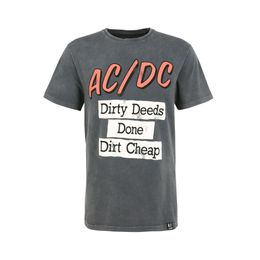 Recovered T-Shirt 'ACDC Dirty Deeds Done Cheap' Herren Gr&ouml;&szlig;e L grau