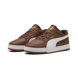 Sneaker Puma "CAVEN III", Damen, Gr. 45, chestnut braun, Puma wei&szlig;, gold, Synthetik, mehrfarbig, Schuhe Sneaker, Obermaterial aus Synthetik, Innenmaterial aus Textil