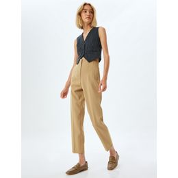 KOTON Hose Damen Gr&ouml;&szlig;e 44 camel