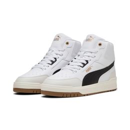 Sneaker Puma "SHUFFLE DOWNTOWN MID", Herren, Gr. 38, Puma wei&szlig;, Puma schwarz, vapor gray, Synthetik, Schuhe Sneaker, kn&ouml;chelhoch, mit Schn&uuml;rung, mit profiliertem Laufsohlenprofil