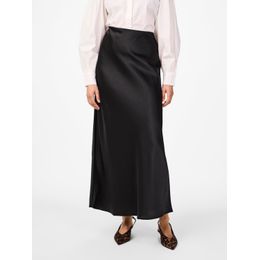 Maxirock Y.A.S "YASPELLA HW MAXI SKIRT S. NOOS", Damen, Gr. XS (34), schwarz, Web, Obermaterial: 97% Polyester, 3% Elasthan, unifarben, kn&ouml;chellang, R&ouml;cke Maxirock