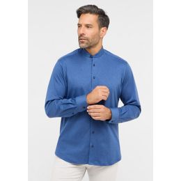 Langarmhemd Eterna "MODERN FIT", Herren, Gr. 40, Normalgr&ouml;&szlig;en, blau, Jersey, 100% cotton, tailliert, Manschette, Hemden Langarmhemd, NON IRON (b&uuml;gelfrei)