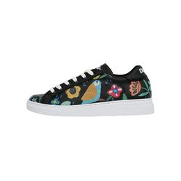 DOGO Sneaker low 'Ace Sneakers - Flowers & Birds BLACK' Damen Gr&ouml;&szlig;e 37 schwarz