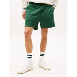 Sweatshorts Tommy Jeans "TJM FLAG BEACH", Herren, Gr. XL, N-Gr, shadow pine, Sweatware, Obermaterial: 80% Baumwolle, 20% Polyester, Hosen Sweatshorts