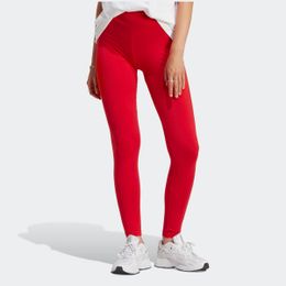 Leggings adidas originals "ADICOLOR ESSENTIALS", Damen, Gr. XS, N-Gr, rot (better scarlet, normal, gr.), Obermaterial: 93% Baumwolle, 7% Elasthan, Hosen Leggings, sportlicher Stil, f&uuml;r Alltag und Fitness, hoher Bund