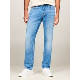 Slim-fit-Jeans Tommy Jeans "Scanton Slim", Herren, Gr. 36, L&auml;nge 30, blau (denim medium 1a4), Denim/Jeans, Obermaterial: 95% Baumwolle, 4% Elastomultiester, 1% Elasthan, slim fit, Jeans Slim-fit-Jeans, mit mittlerer Leibh&ouml;he, 5-Pocket-Design