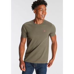 Levi's T-Shirt LEVI'S "ORIGINAL HM TEE", Damen, Gr. L, gr&uuml;n (olive night), Jersey, Obermaterial: 100% Baumwolle, unifarben, normal h&uuml;ftbedeckend, Rundhals, Rippb&uuml;ndchen, Shirts T-Shirt, mit Logo Print, Topseller