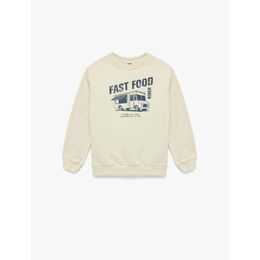 KOTON Sweatshirt Jungen Gr&ouml;&szlig;e 110/116 hellbeige / marine