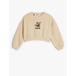 KOTON Sweatshirt M&auml;dchen Gr&ouml;&szlig;e 110/116 grau / taupe / schwarz / wei&szlig;