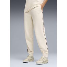 Trainingshose Puma "ESS GRAPHIC ANIMAL COMFORT PANTS TR CL", Damen, Gr. XS, N-Gr, alpine snow, Sweatware, Obermaterial: 68% Baumwolle, 32% Polyester, bedruckt, comfort fit normal, Hosen Trainingshose, mit Eingrifftaschen, sportlicher Stil, mit modernem Print