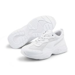 Sneaker Puma "CILIA", Damen, Gr. 40,5, bunt (Puma wei&szlig;, gray violet, Puma silber), Synthetik, Schuhe Sneaker, atmungsaktives Obermaterial, IMEVA-Zwischensohle