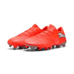 Fu&szlig;ballschuh Puma "FUTURE 9 MATCH FUSION FG/AG", Gr. 42, glowing rot, Puma wei&szlig;, Puma schwarz, Puma silber, Synthetik, Schuhe Fu&szlig;ballschuh, f&uuml;r Rasenpl&auml;tze, niedrige Schuhh&ouml;he, Synthetik-Obermaterial