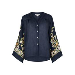 Apricot Paisley Embroidered Bell Sleeve Blouse ' ' Damen Gr&ouml;&szlig;e XXL navy