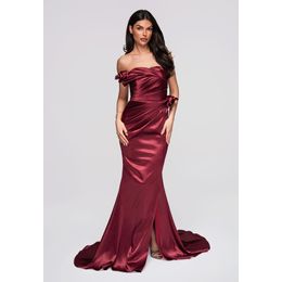 Ombre Abendkleid Damen Gr&ouml;&szlig;e 36 dunkelrot Winterkleid