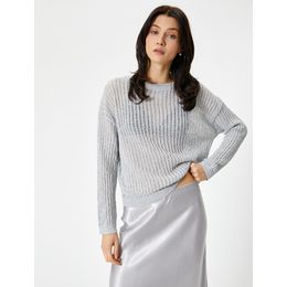 Koton Pullover Damen Gr&ouml;&szlig;e L silber