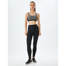 KOTON Leggings Damen Gr&ouml;&szlig;e L grau / schwarz