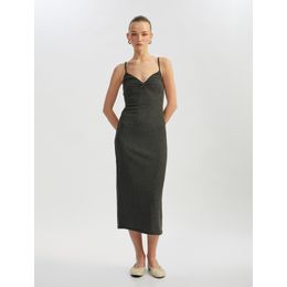KOTON Kleid Damen Gr&ouml;&szlig;e 34 anthrazit Winterkleid