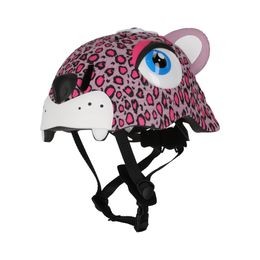 Crazy Safety Fahrradhelm 'Leopard' Jungen Gr&ouml;&szlig;e 50/54 cyanblau / lila / pink / schwarz / wei&szlig;
