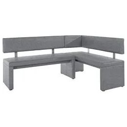Eckbank OTTO HOME "Charissa", grau (grau (fantasy 8202)), B:210cm H:90cm T:140cm, Holzwerkstoff, Massivholz, Sitzb&auml;nke, Eckbank, in 3 Gr&ouml;&szlig;en, verschiedene Qualit&auml;ten