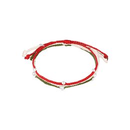 Elli Armband Damen Gr&ouml;&szlig;e 16 gelb / gr&uuml;n / silber / wei&szlig;