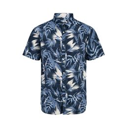Jack & Jones Plus Jack & Jones Plus Hemd 'JJHonolulu' Herren Gr&ouml;&szlig;e 7XL navy / taubenblau / wei&szlig;